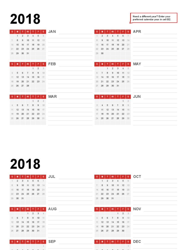 Any Year Calendar Template | PDF | Leisure | Sports