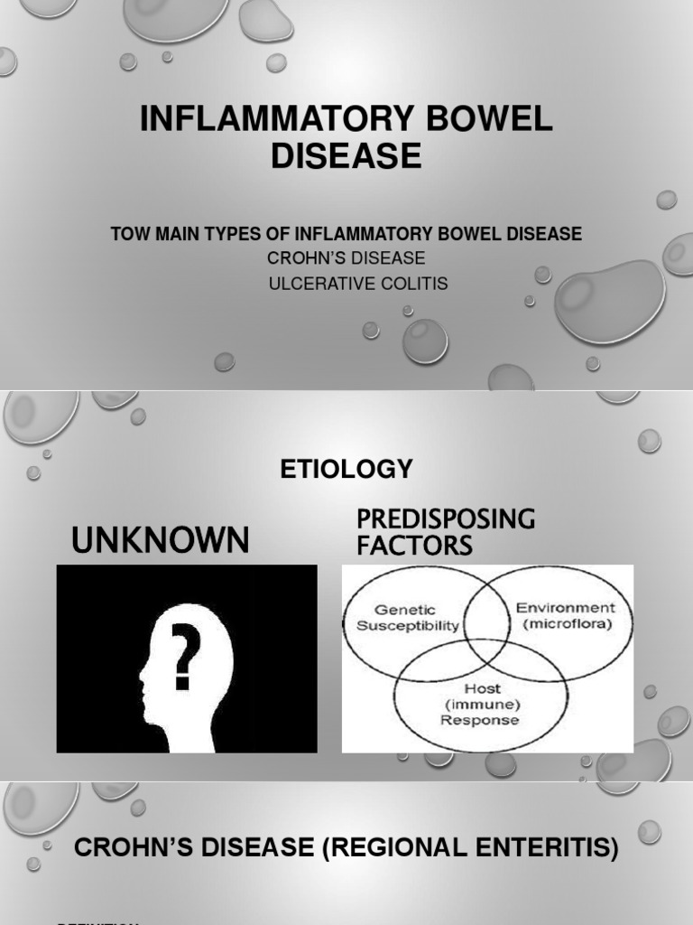 Tow Main Types of Inflammatory Bowel Disease | PDF | Crohn's Disease ...