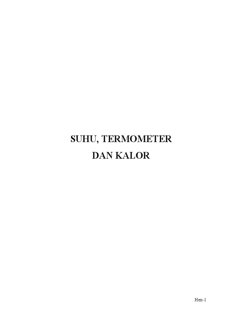 Skala dan Sifat Termometer Suhu | PDF | Metode & Bahan Ajar | Teknologi ...