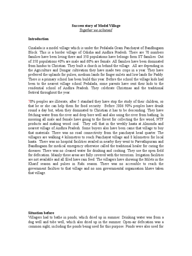 Transforming Teranti: A Model Village Success | PDF | Sanitation | Hygiene