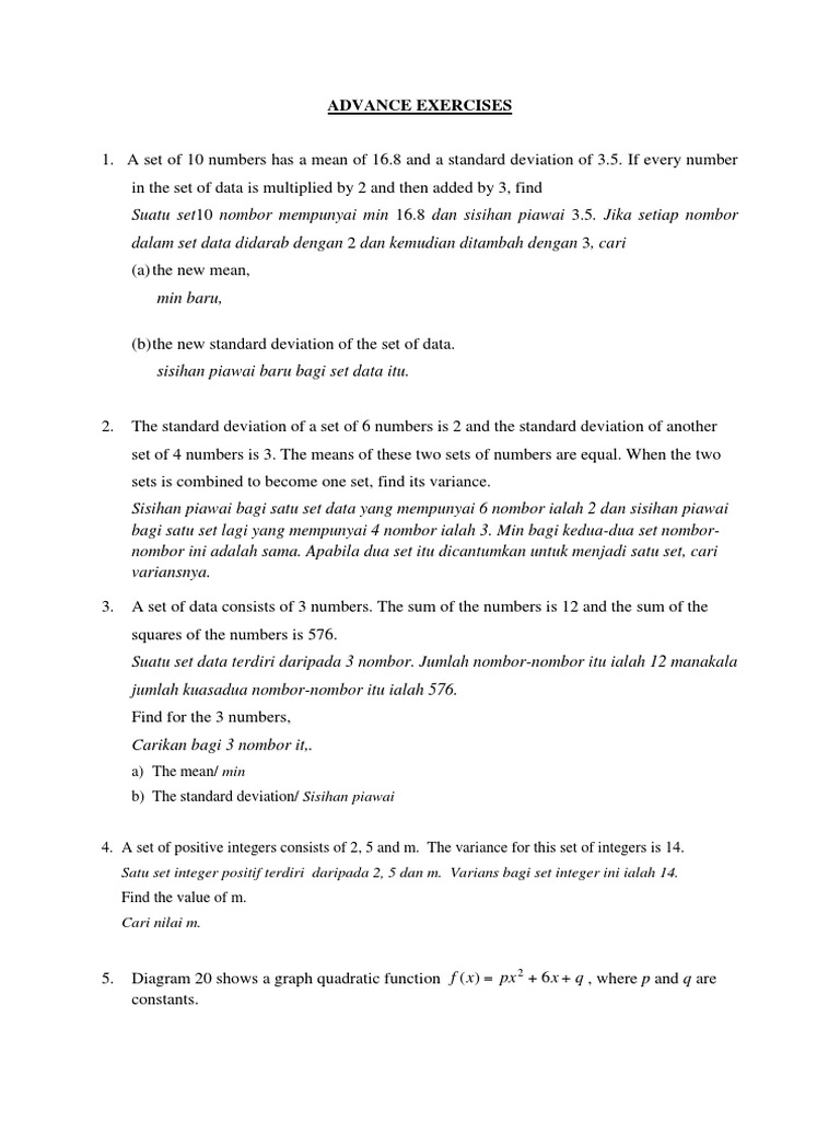 Advance Exercises | PDF