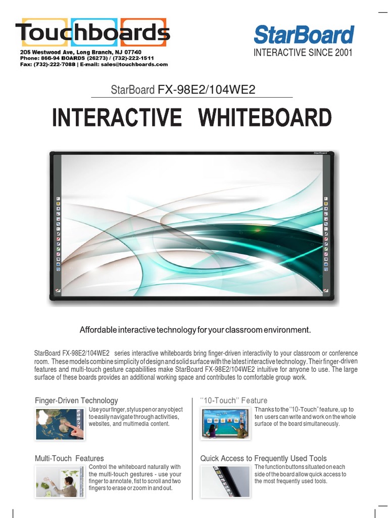 StarBoard FX-98E2/104WE2 Overview | PDF | Microsoft Windows | Computer ...