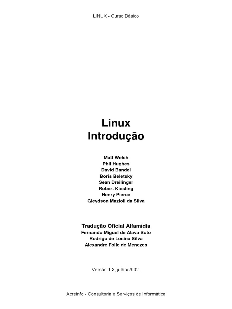 Apostila Linux Curso Basico PDF | PDF