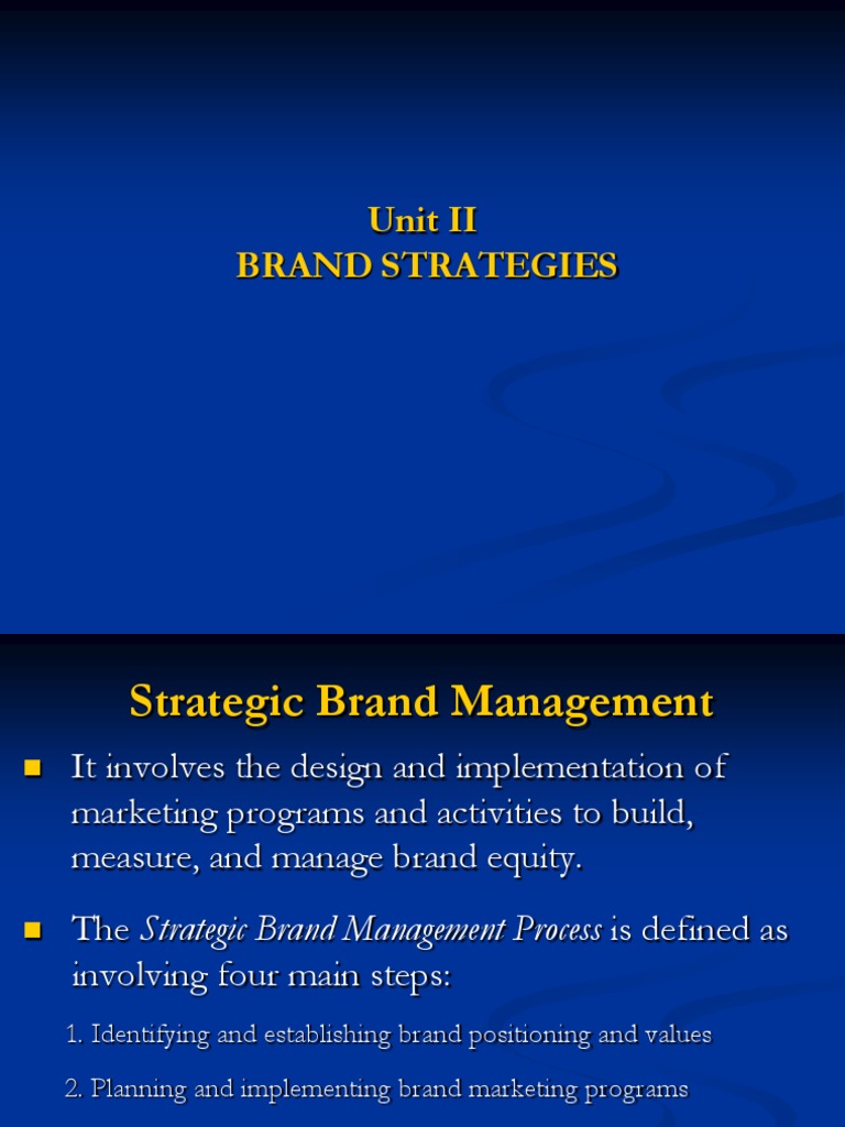 Startegic Brand Management Process | PDF | Brand | Brand Management