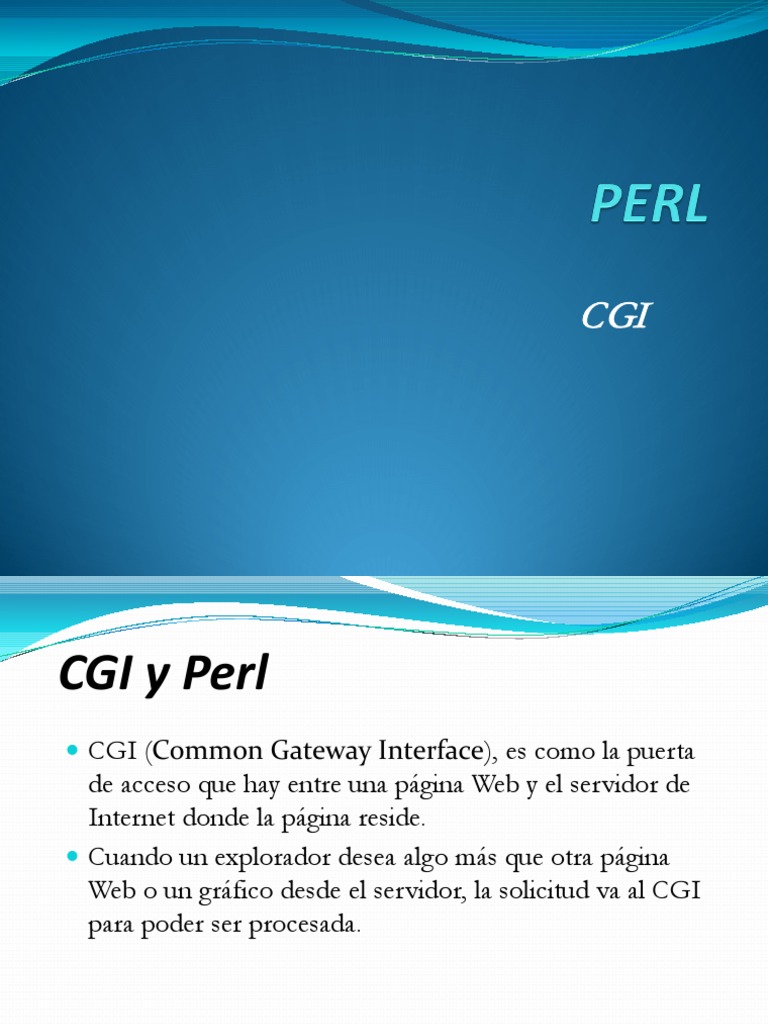CGI-Perl | PDF | Servidor web | Internet y web