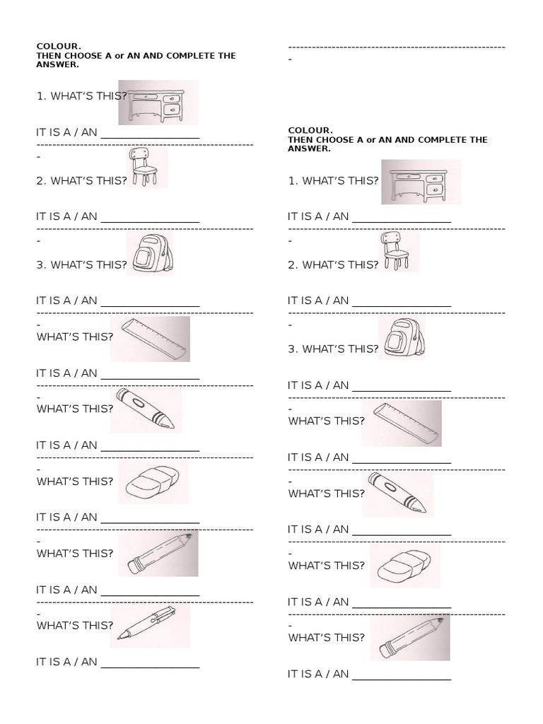 School Objects | PDF