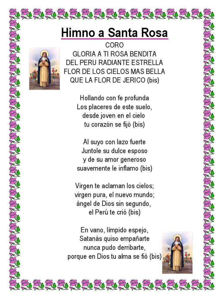 Himno A Santa Rosaaa | PDF