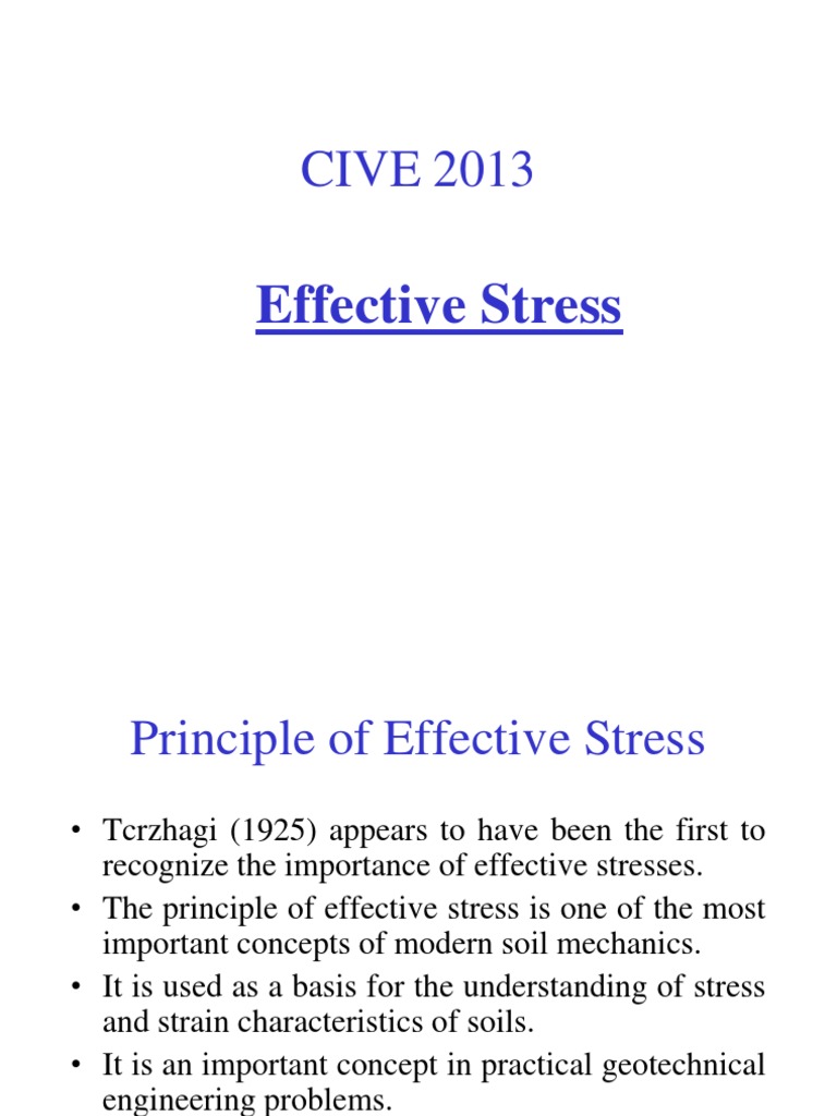 Effective Stress | PDF | Soil Mechanics | Continuum Mechanics