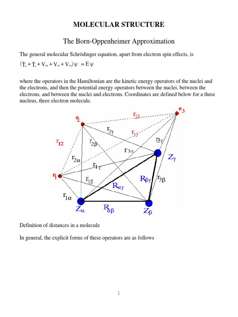 Born-Oppenheimer Approximation Explained | PDF | Solid State ...