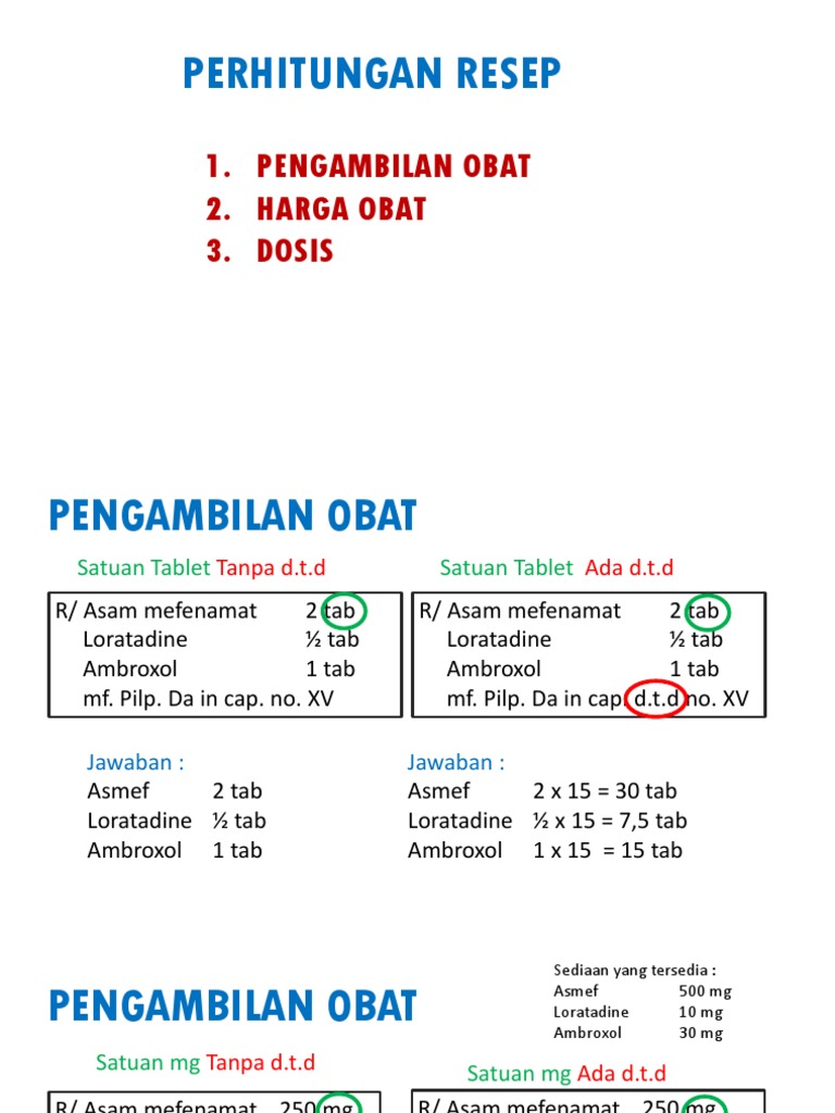 Hitungan Resep | PDF | Sains & Matematika