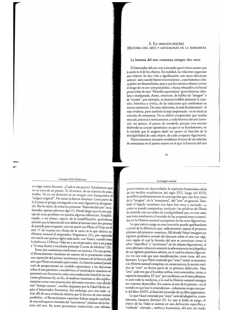 Didi Huberman La Imagen Matriz | PDF