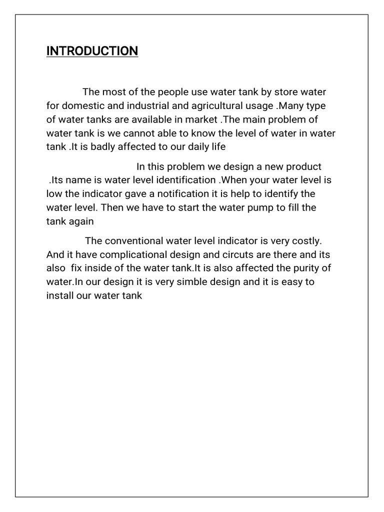 Water Level Indicator for Homes | PDF | Foreign Language Studies ...