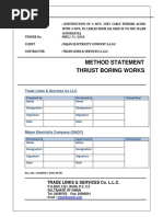 Thrust Boring Method Statement | PDF | Casing (Borehole) | Drilling