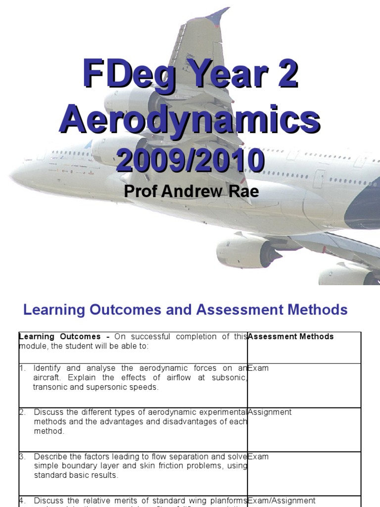 Aerodynamics Course Notes V3 Download Free Pdf Boundary Layer