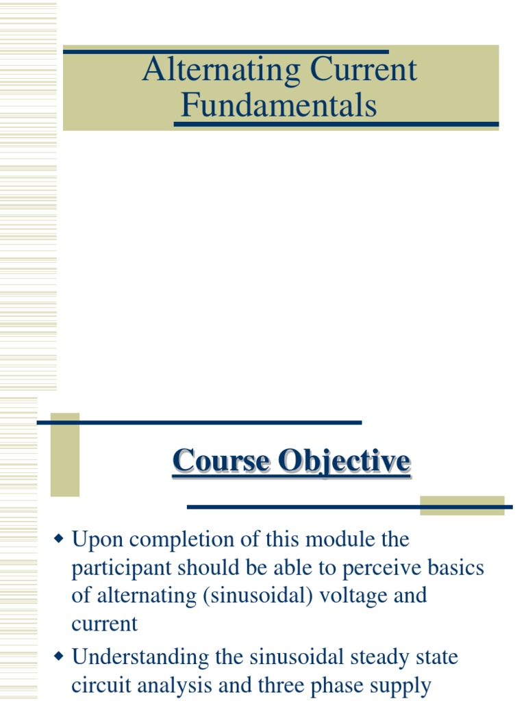 Alternating Current Fundamentals | PDF | Ac Power | Relay