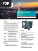 7UT85 | PDF | Transformer | Engineering