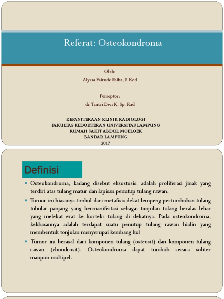 Osteokondroma PPT Caca | PDF