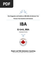 Question Pattern of IBA Admission Test - PDF Version 1 | PDF