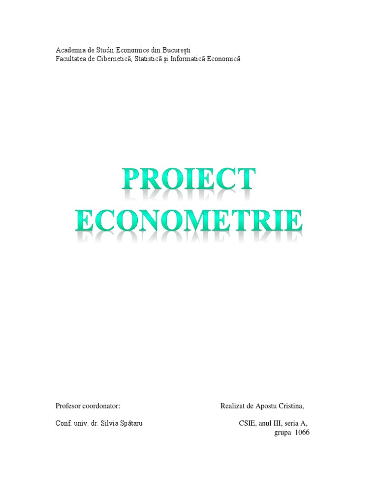 Econometrie Ase | PDF