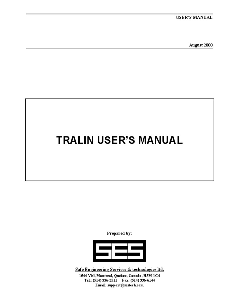 TRALIN User's Manual Overview | PDF | Transmission Line | Electric ...