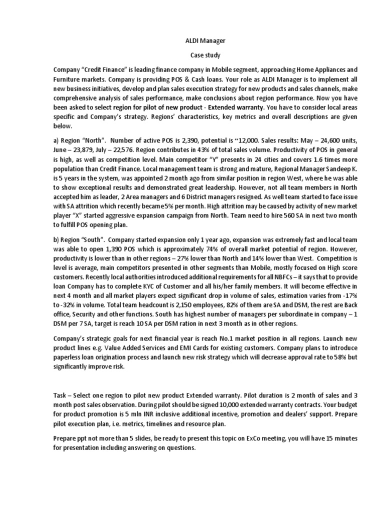 ALDI Manager | PDF | Sales | Economies