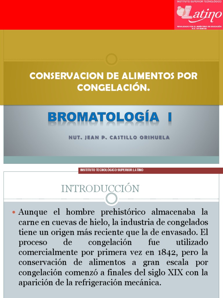 Congelacion de Alimentos. Clase 2 | PDF | Agua | Alimentos