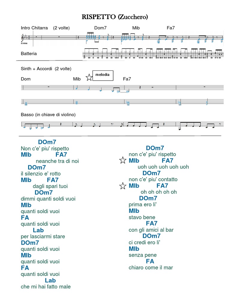 Rispetto (Zucchero) Spartito | PDF