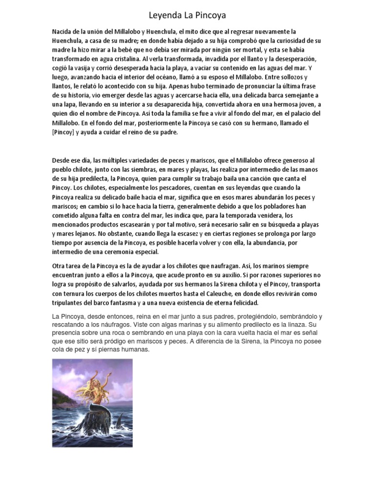 La Leyenda de La Pincoya | PDF | Ciencias sociales