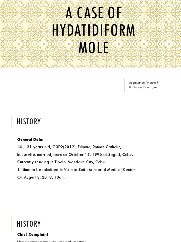 OB JC Case of Hydatidiform Mole | PDF | Human Reproduction | Medical ...