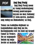 Filipino Ang Ilog Pasig Noon at Ngayon | PDF