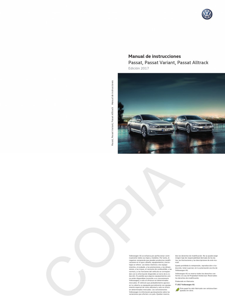 Manual Passat, Passat Variant 2018 | PDF | Volkswagen | Información