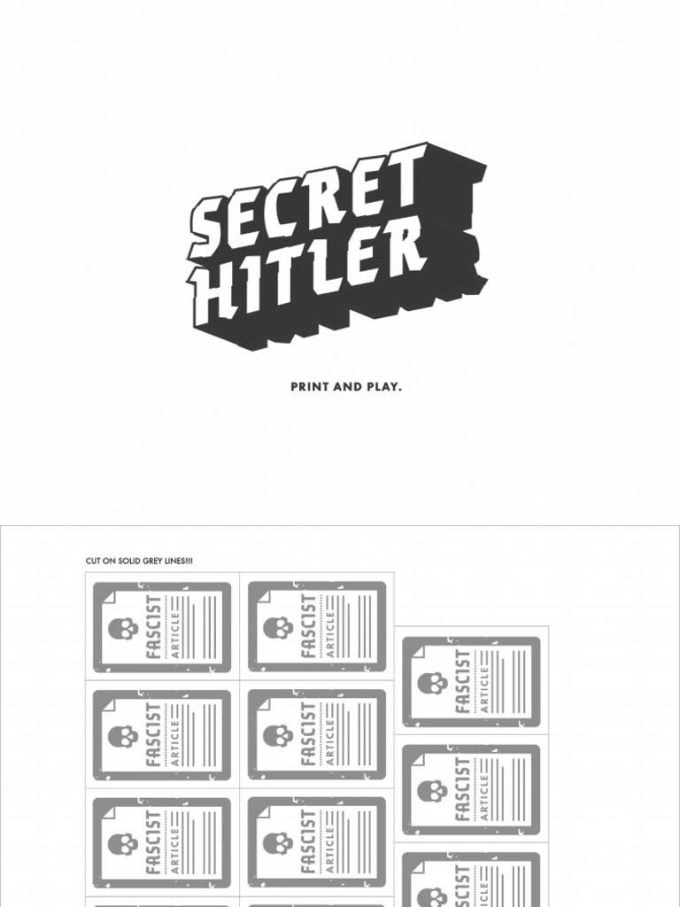 Secret Hitler Print and Play PDF | PDF