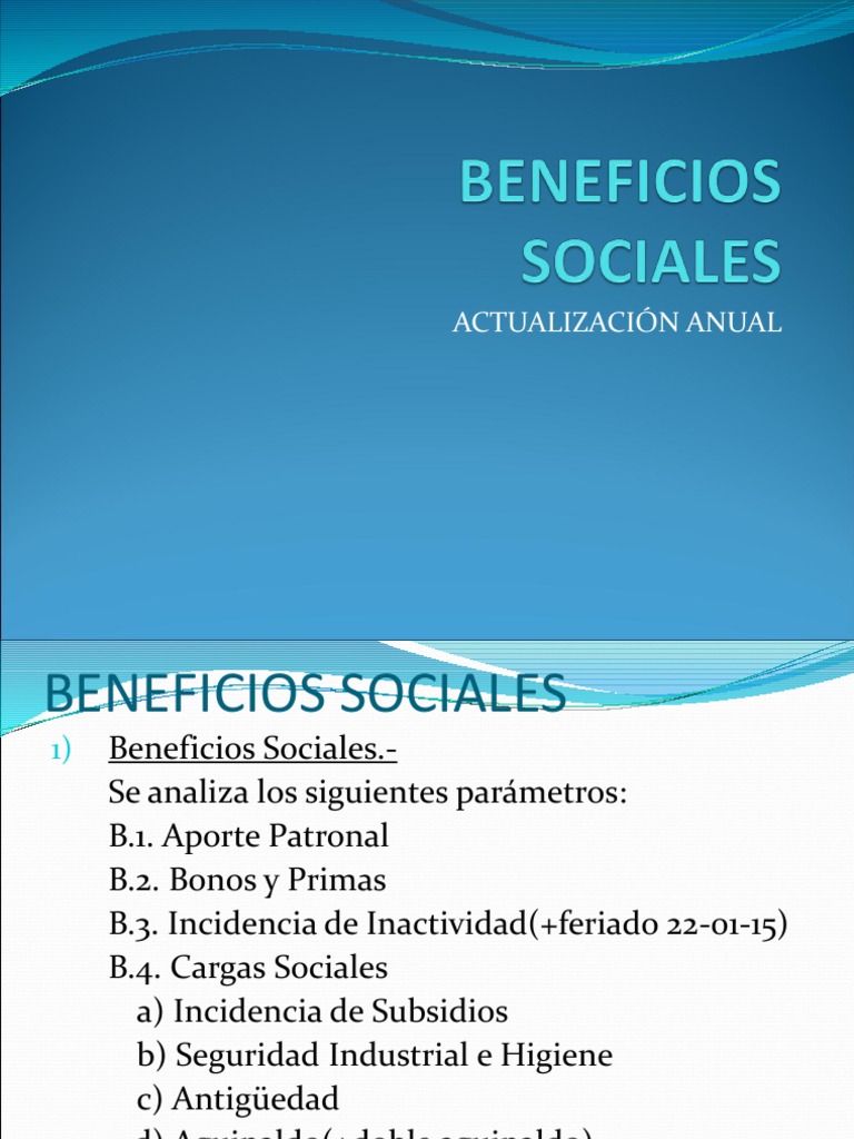 Beneficios Sociales en Construcción | PDF | Salario mínimo | Salario
