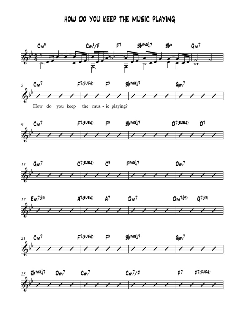 How Do You Keep The Music Playing Chart | PDF | Music Theory | Elements ...