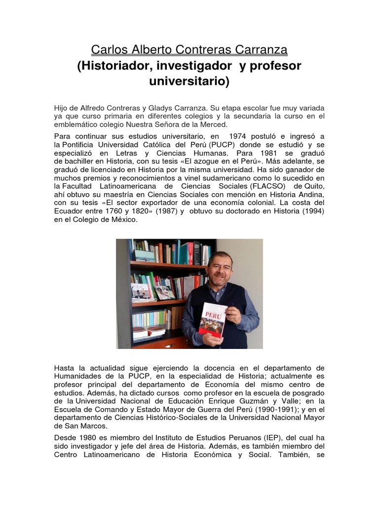 Carlos Alberto Contreras Carranza | PDF | Desigualdad económica ...