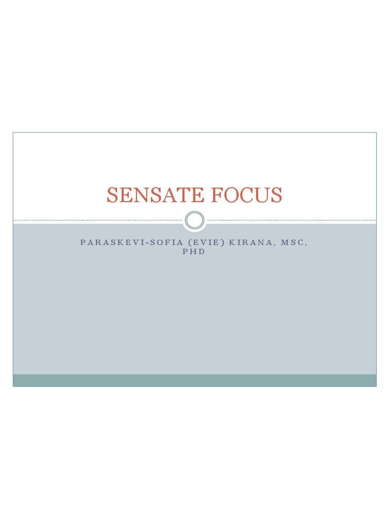 Sensate Focus | PDF | Cognitive Behavioral Therapy | Psychotherapy