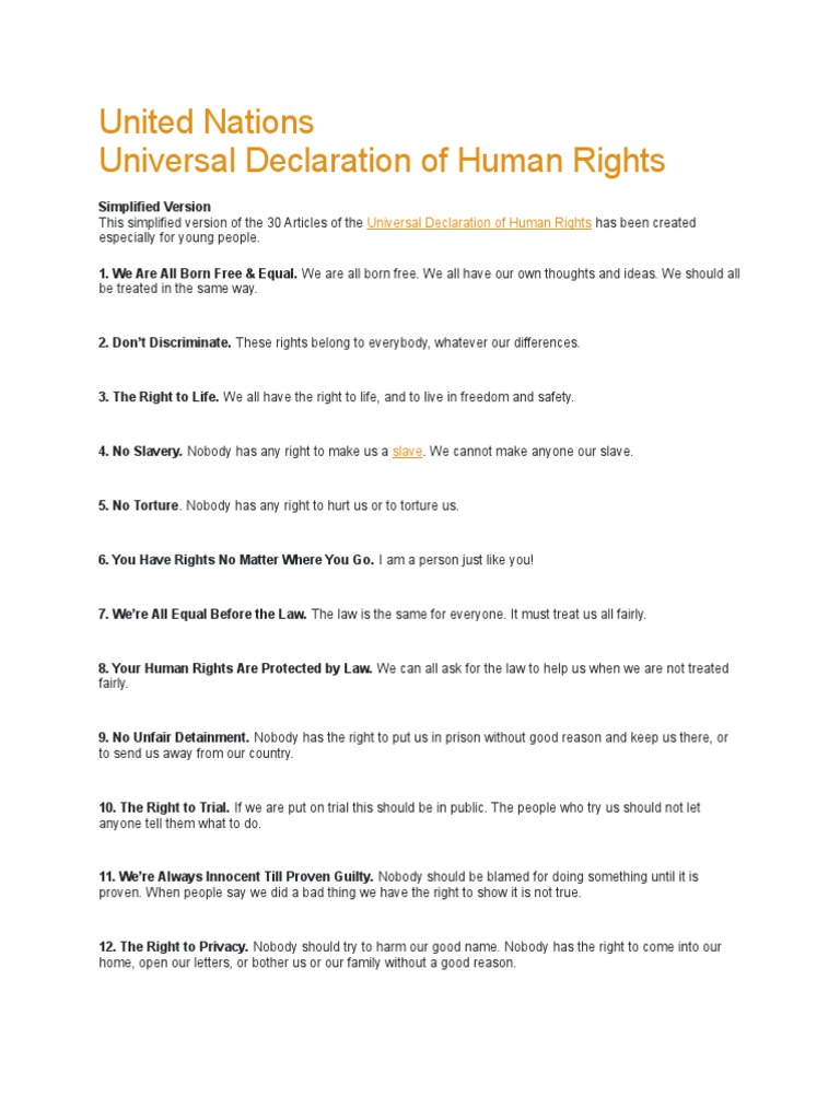 UDHR Original Version | Rights | Human Rights