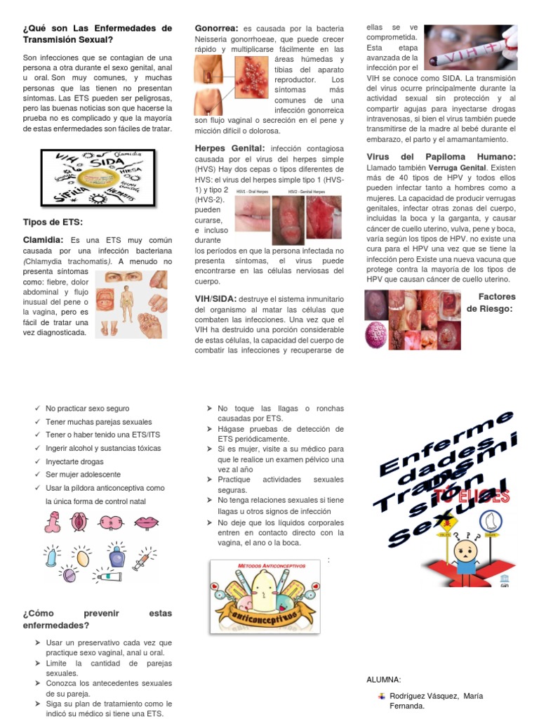 Triptico Ets | PDF | Infección transmitida sexualmente | VIH / SIDA
