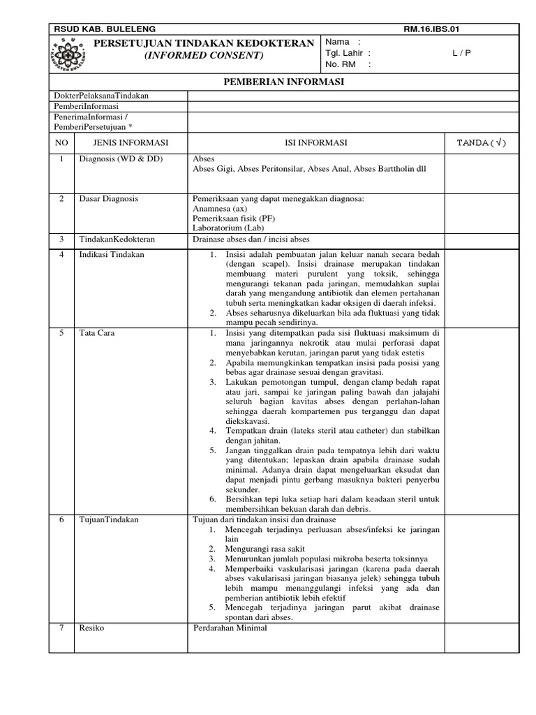 Drainase Insisi Abses | PDF