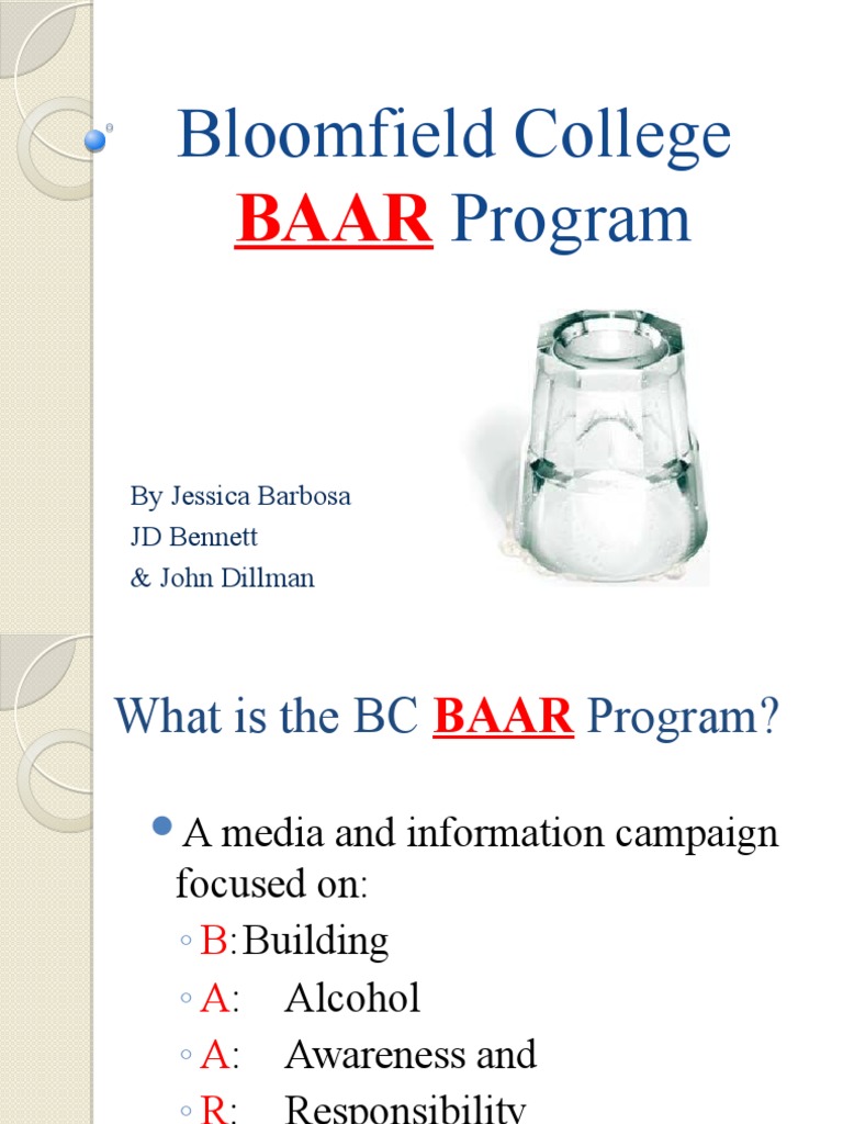 Bloomfield College Program: by Jessica Barbosa JD Bennett & John ...