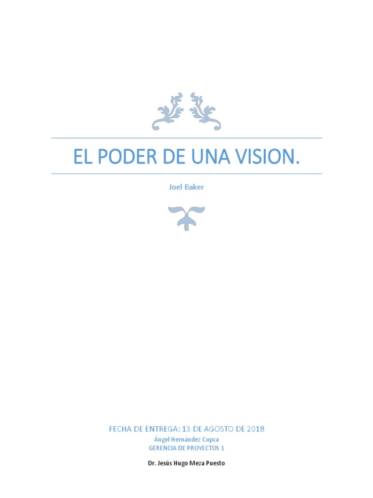 El Poder de Una Vision | PDF | Liderazgo