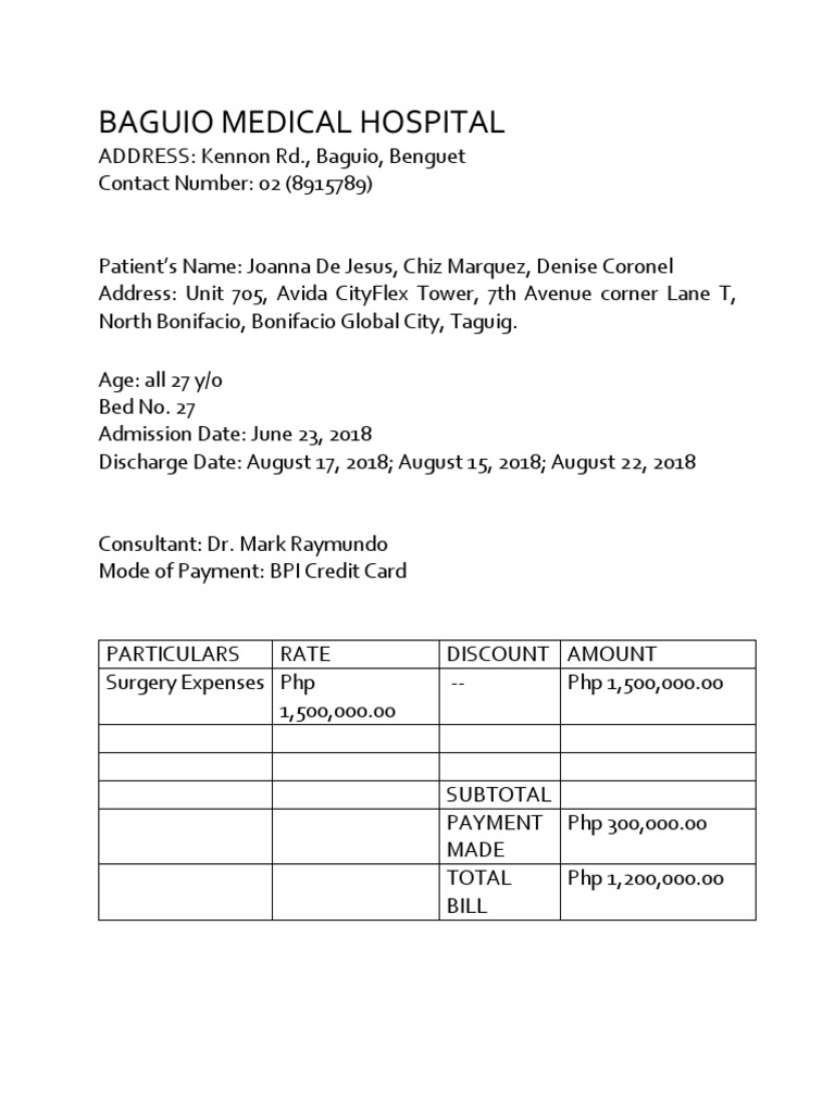 Medical Receipt | PDF