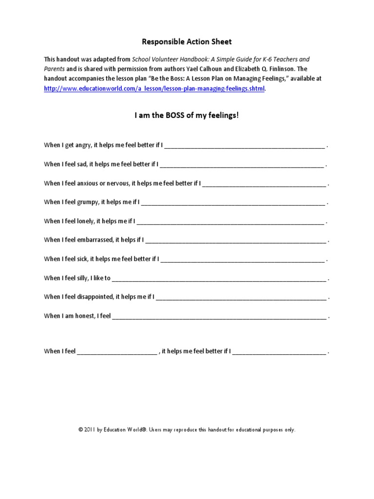 Responsible Action Handout | PDF
