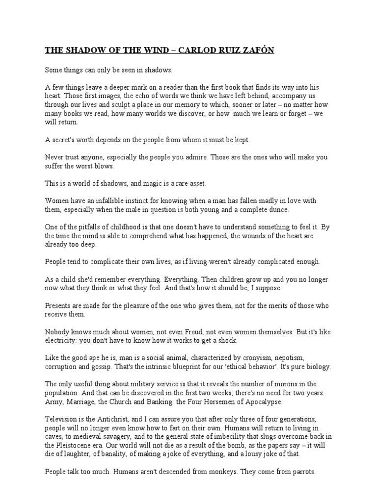 The Shadow of The Wind | PDF