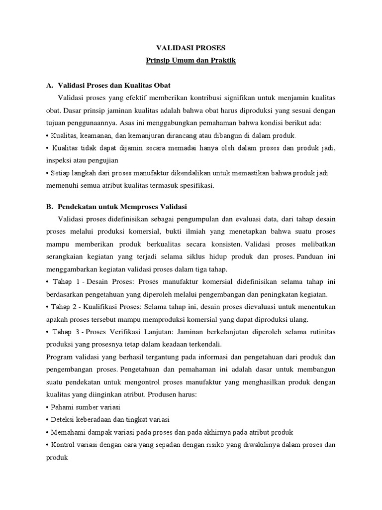 Validasi Proses | PDF