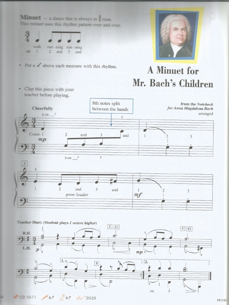 A Minuet For Mr. Bach's Children | PDF | Classical Music | Musical Compositions