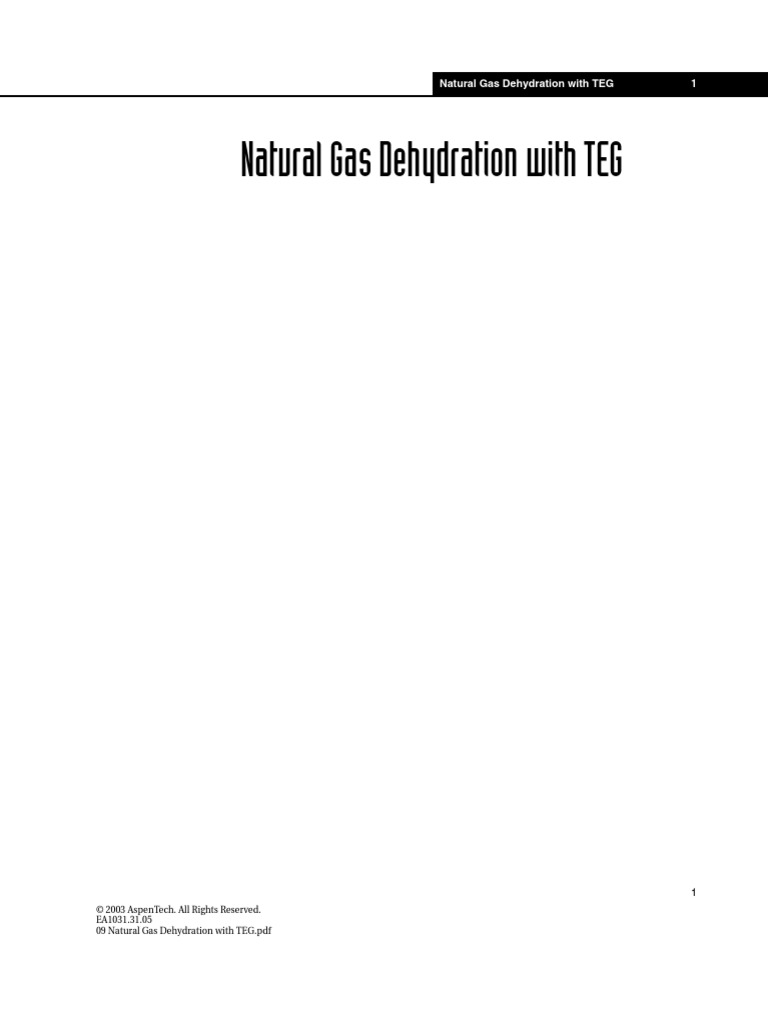Natural Gas Dehydration With TEG 1 | PDF | Heat Exchanger | Pressure