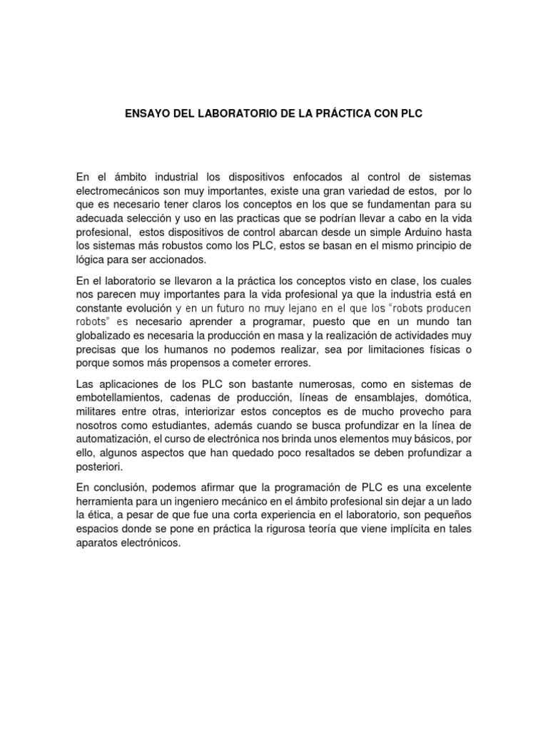 Practica PLC | PDF | Negocios | Informática
