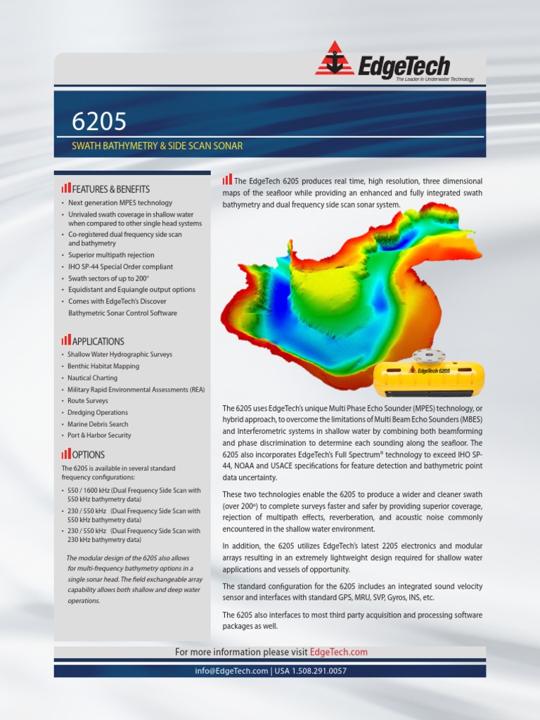 6205 Brochure 032316 | PDF | Sonar | Applied And Interdisciplinary Physics