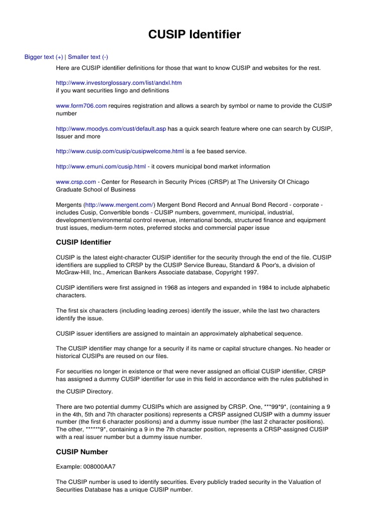 cusip_identifier.pdf | Cusip | Securities (Finance)
